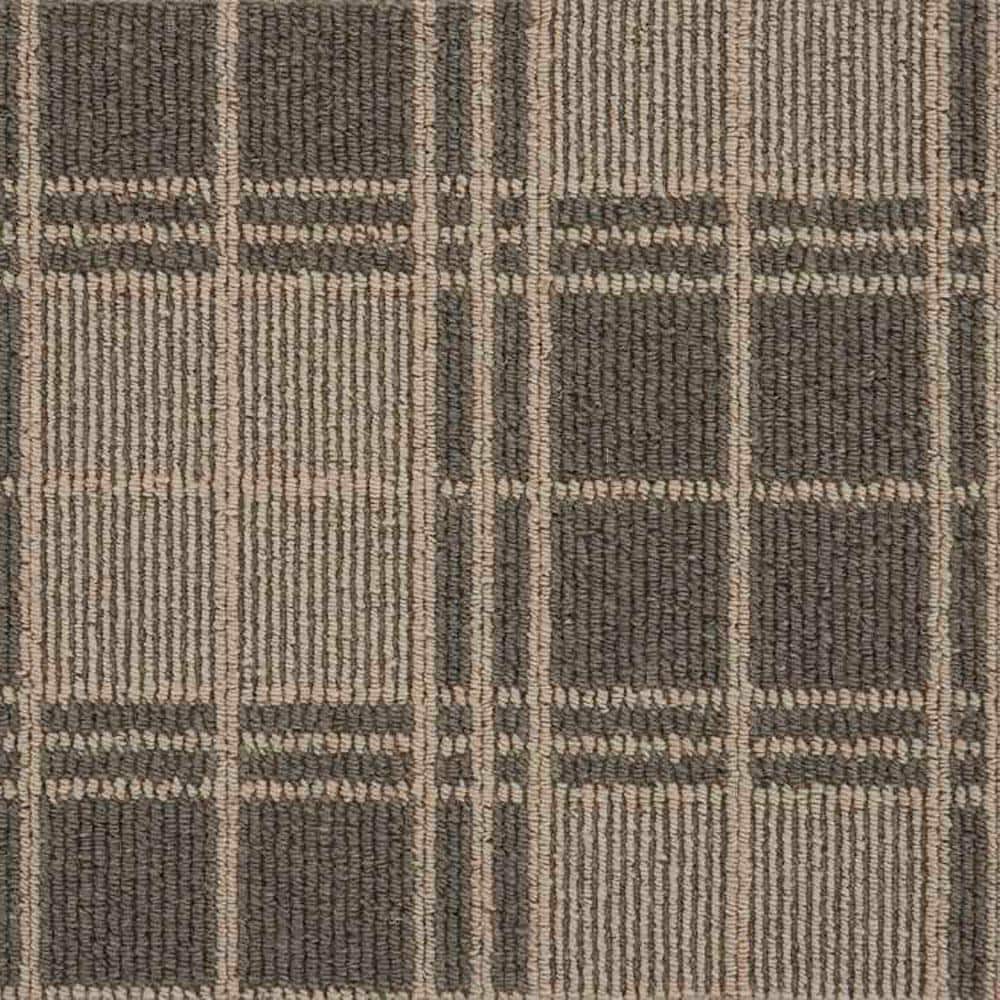 Natural Harmony Checkerboard - Color Stone/Coal Pattern Custom Area Rug ...