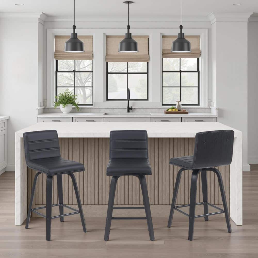 Reviews for Armen Living Vienna 35.5 in. H Black / Black Square Back ...