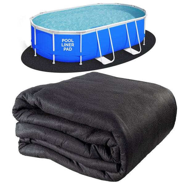Swimline Hydrotools Above Ground Oval Liner Pad, Pool Protector Mat, 15 ...