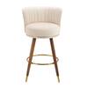 HOMEFUN 36 in. Upholstered Low Back Wood Extra Tall Bar Stools with ...