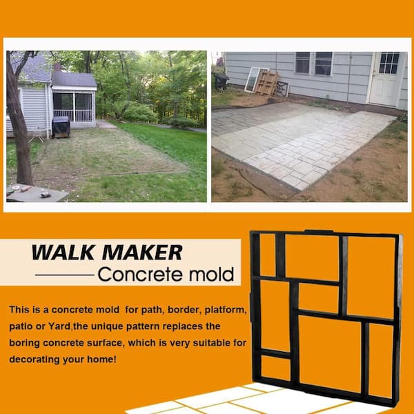 Garden Path Concrete Mold Anothera 20"x20" Reusable Concrete Path Maker ...