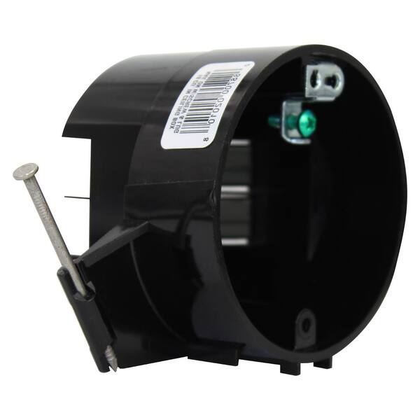 Cantex New Work 18 cu. in. Nail-on Round Electrical Ceiling Box with ...