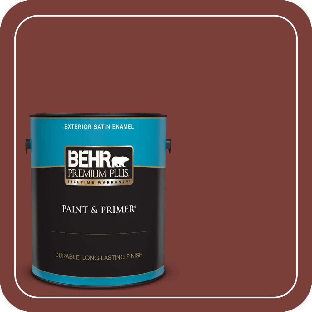 BEHR PREMIUM PLUS 1 gal. #PPU2-02 Red Pepper Satin Enamel Exterior ...
