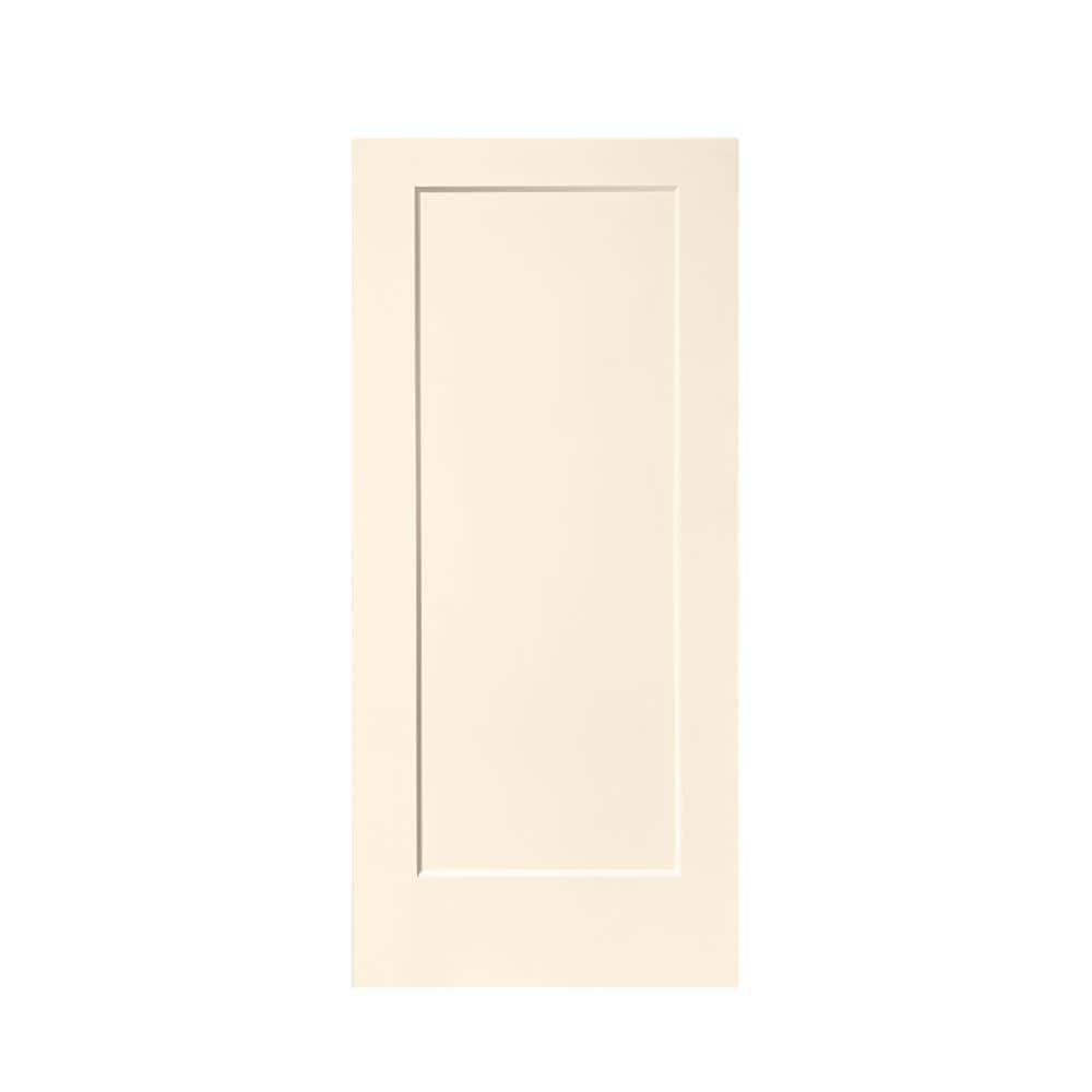 CALHOME 36 in. x 80 in. Beige Stained Composite MDF 1-Panel Interior ...