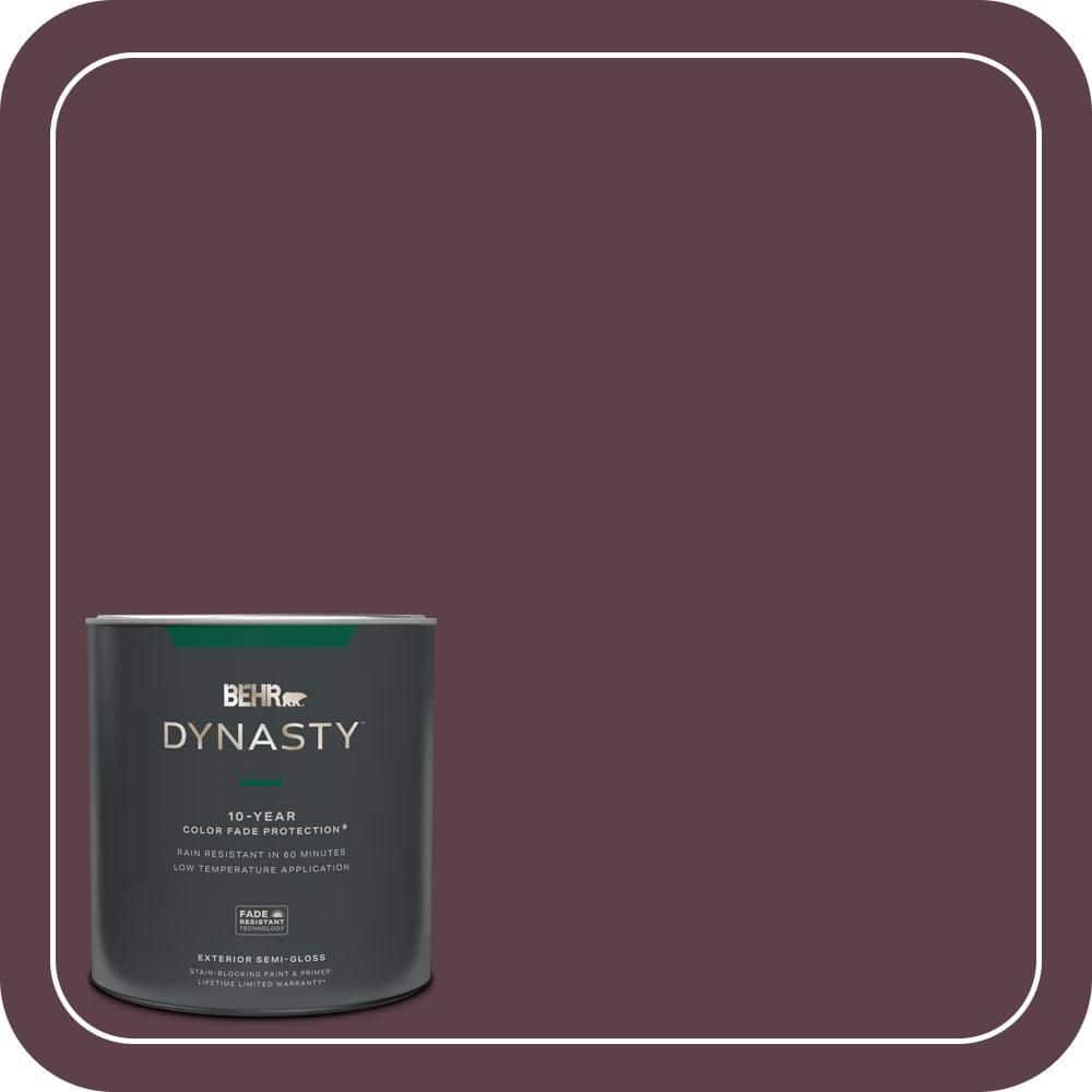 BEHR DYNASTY 1 qt. #QE-63 Napa Wine Semi-Gloss Exterior Stain-Blocking ...