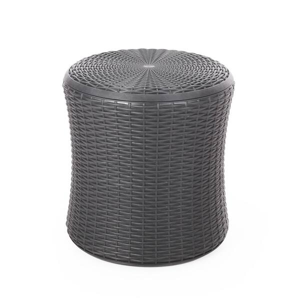EAR OF AI INC Dark Gray Polypropylene Outdoor Side Table Weather ...