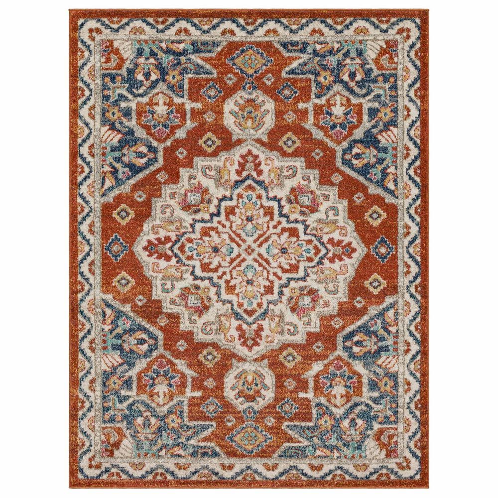 Mohawk Home Laughton Red 6 ft. x 9 ft. Area Rug 848255 - The Home Depot