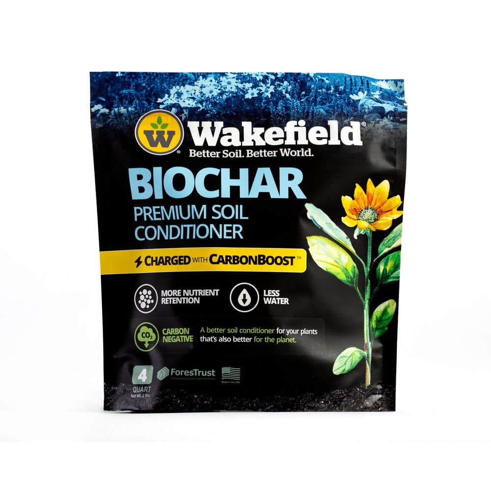 WAKEFIELD Biochar with CarbonBoost, Soil Amendment-4 qt. Bag 4211 - The ...