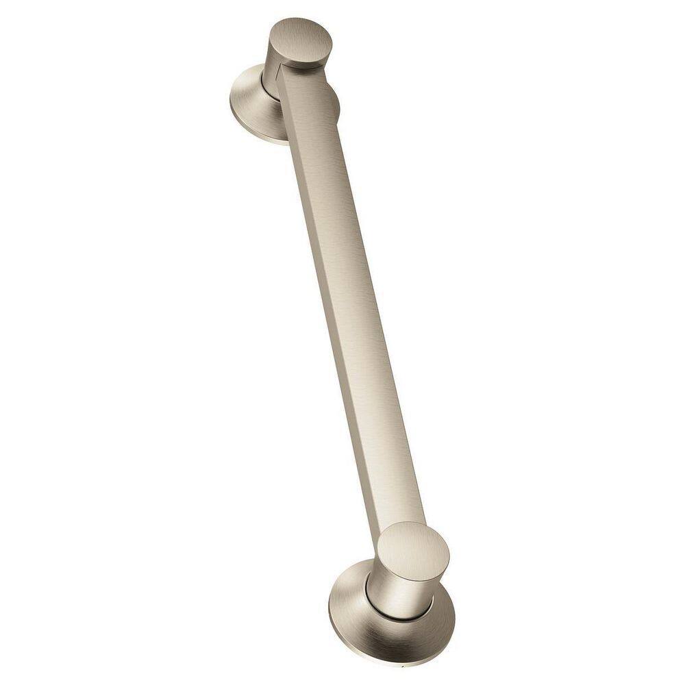 MOEN Flara 12 in. Concealed Screw Grab/Assist Bar in Brushed Nickel ...