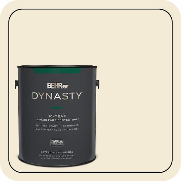 BEHR DYNASTY 1 gal. #YL-W08 Yucca White Semi-Gloss Exterior Stain ...