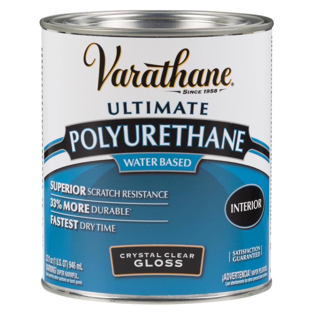 Varathane 1 Qt Clear Gloss Water Based Interior Polyurethane 200041H Varathane 1 Qt Clear Gloss Water Based Interior Polyurethane 200041H