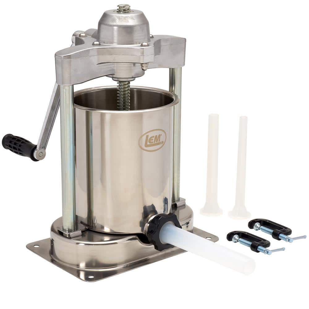 LEM MightyBite 15 lb. Stainless Steel Sausage Stuffer 1607 - The Home Depot