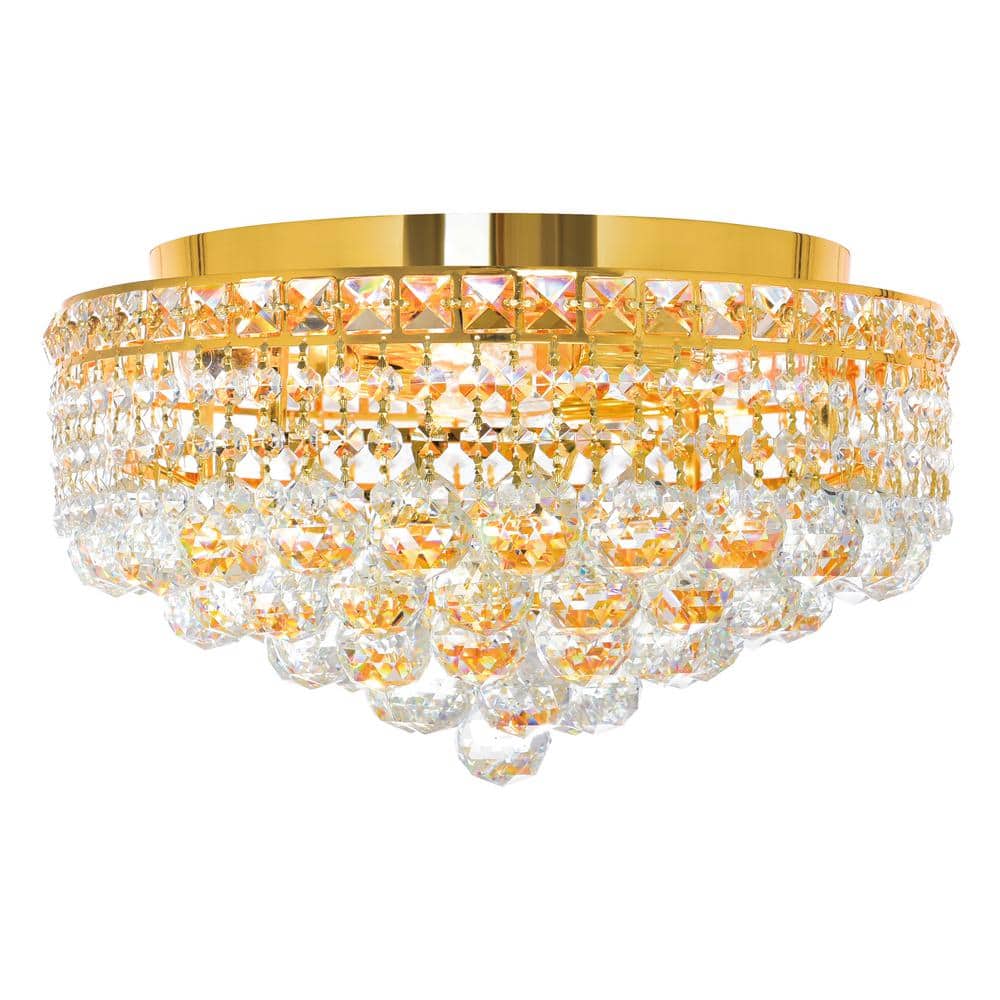 CWI Lighting Luminous 5 Light Flush Mount With Gold Finish 8002C16G ...