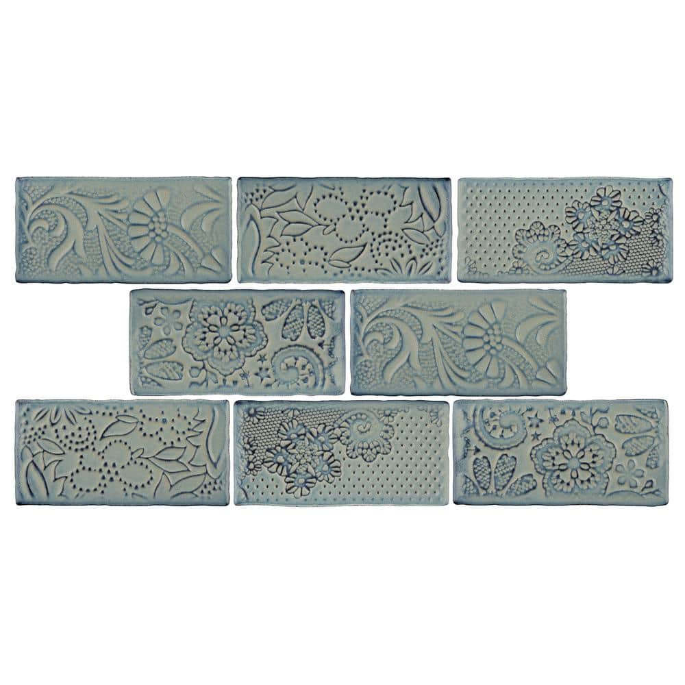 Merola Tile Antic Feelings Griggio 3 in. x 6 in. Ceramic Wall Take Home ...