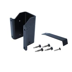 Aria Railing 52 in. x 3 in. Black Aluminum Fascia Post Kit AFPKITBK-52 ...