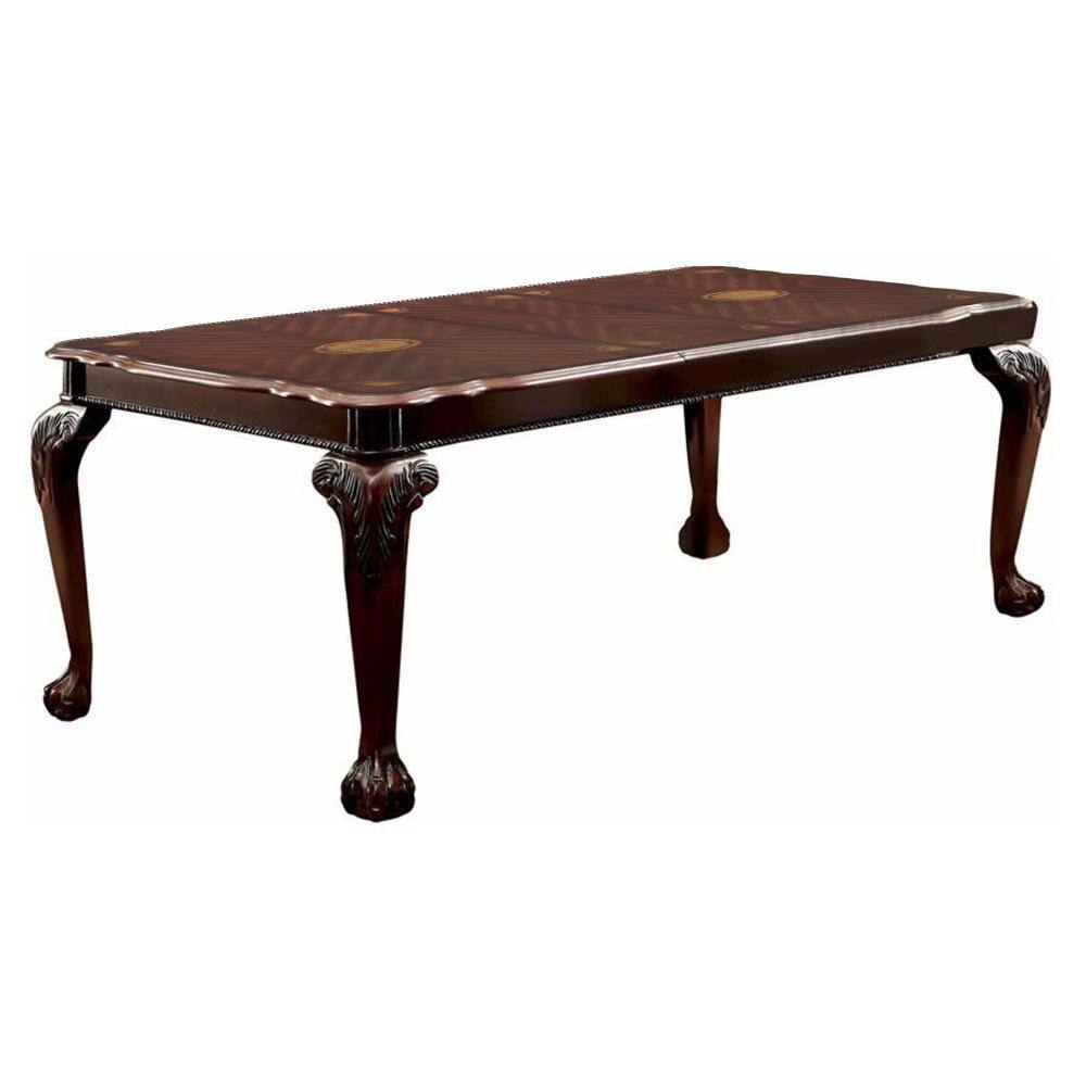 Benjara 82 in. Brown Wood Top 4-Legs Dining Table Seat of 6 BM137935 ...