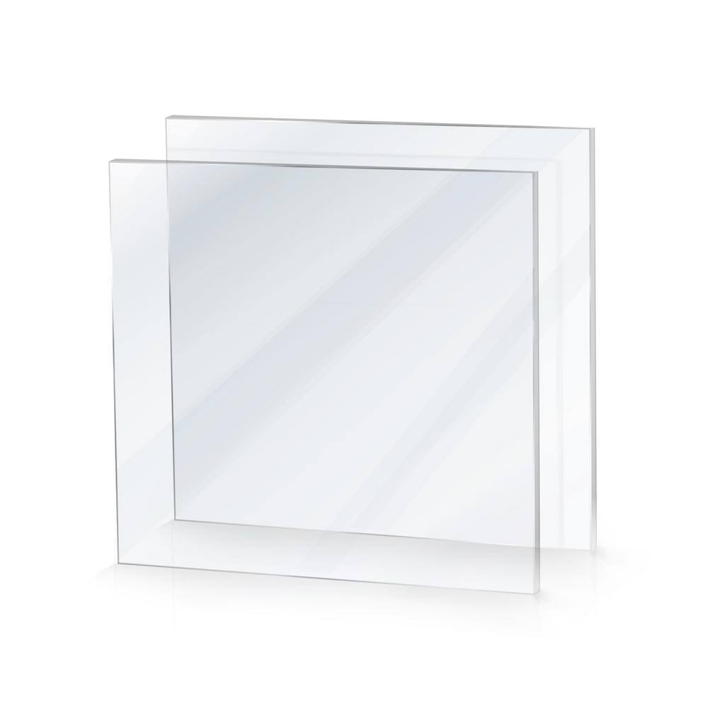 Fab Glass and Mirror Plexiglass 6 in. W x 12 in. L Clear Rectangular ...