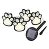 LUMABASE Solar Powered Paw Print Pathway Lights (4 lights) 72701 - The ...