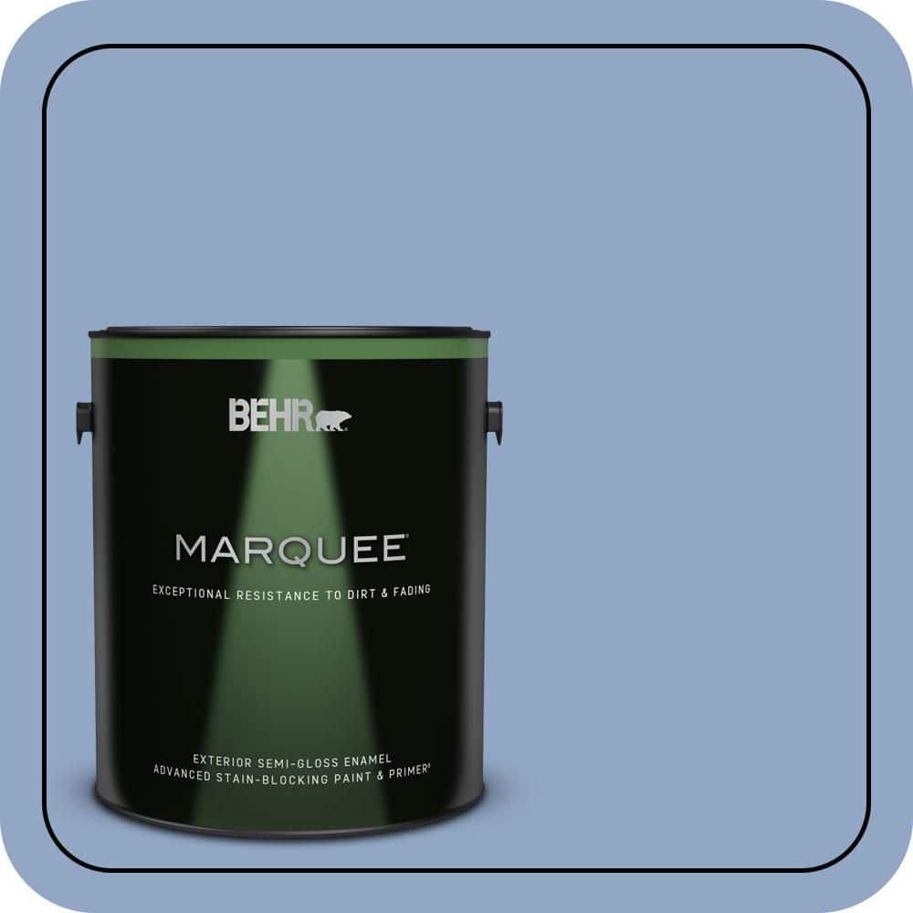 BEHR MARQUEE 1 gal. #PPU15-13 Blue Hydrangea Semi-Gloss Enamel Exterior ...