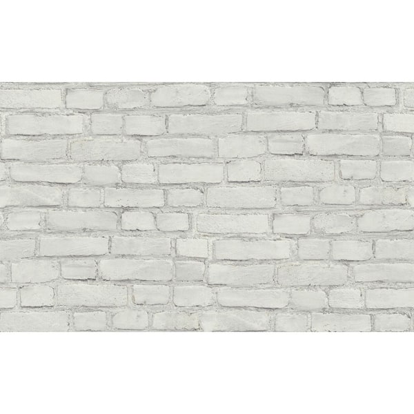 Bricks and More Collection White Coastal Brick Effect Matte Finish ...