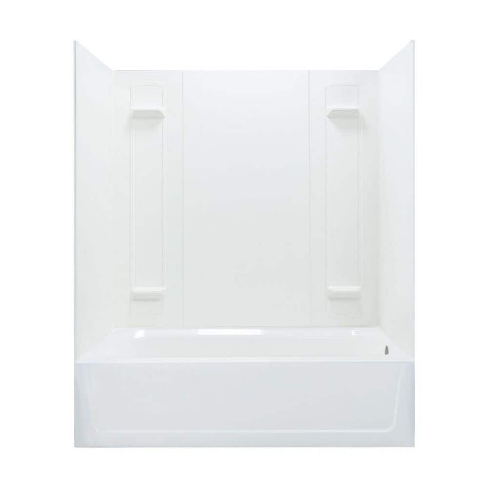 MUSTEE Durawall 60 in. L x 32 in. W x 72.75 in. H Rectangular Tub ...