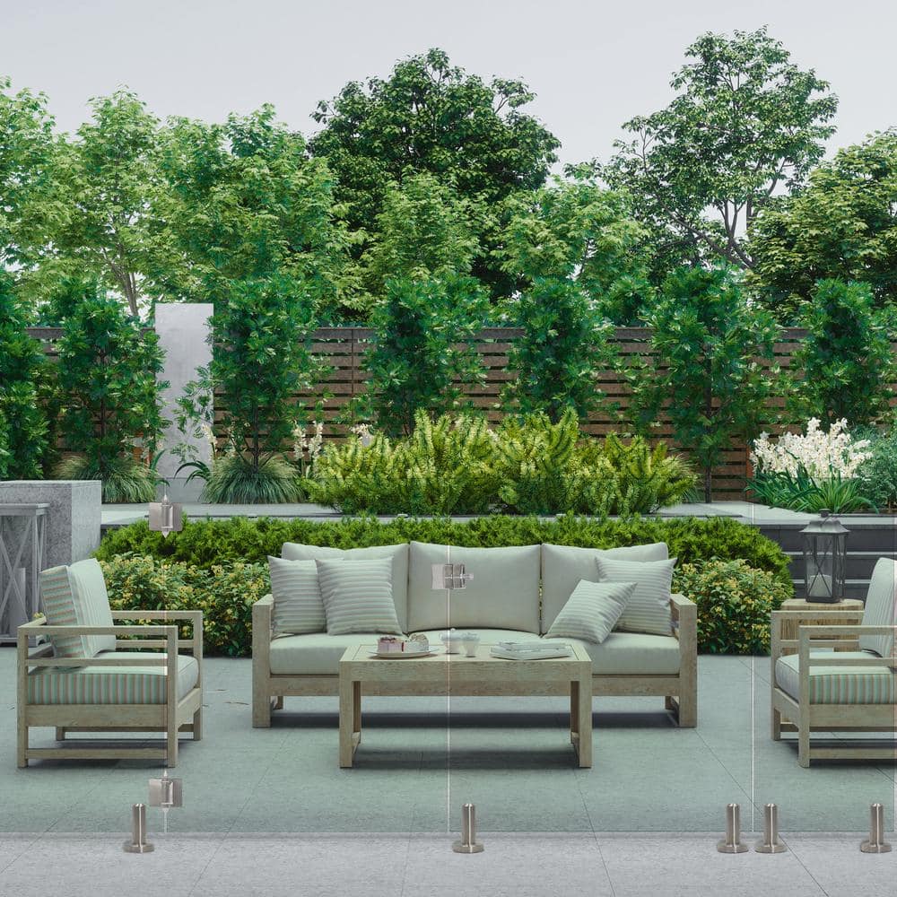 CREATIVE SURFACES 48 in. x 39 in. x 0.47 in. Tempered Glass Gate and ...