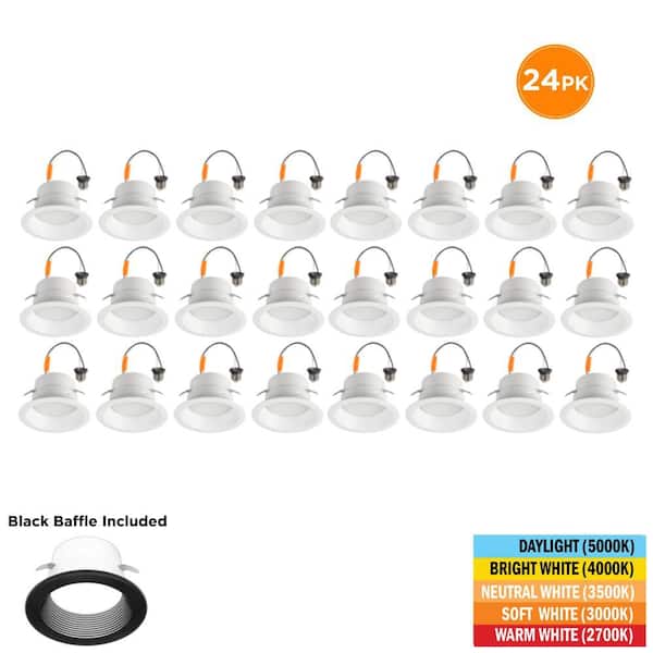 Commercial Electric 5 in./6 in. Deep Baffle Retrofit Extra Black Baffle ...