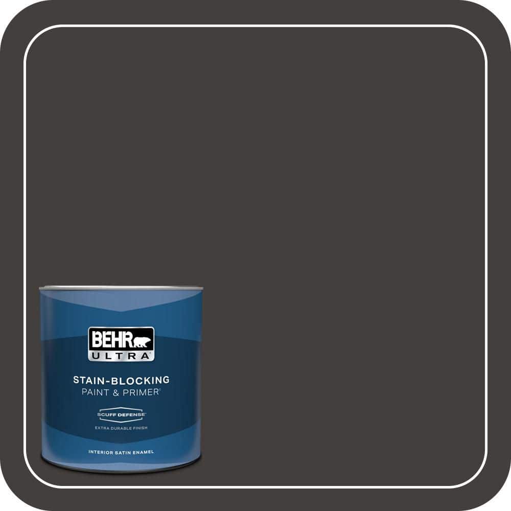 BEHR ULTRA 1 qt. #MQ1-35 Off Broadway Extra Durable Satin Enamel ...