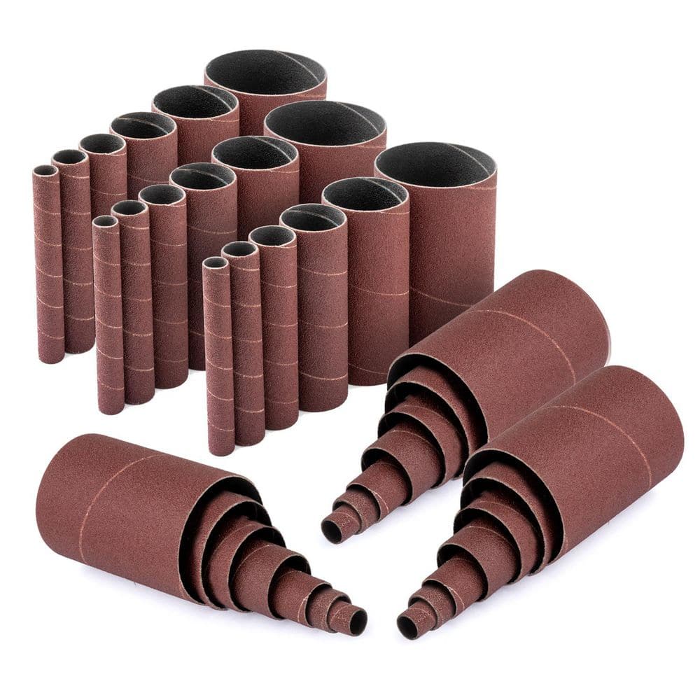 ‎POWERTEC 4.5 in. Aluminum Oxide Sanding Sleeves for Spindle Sander in ...