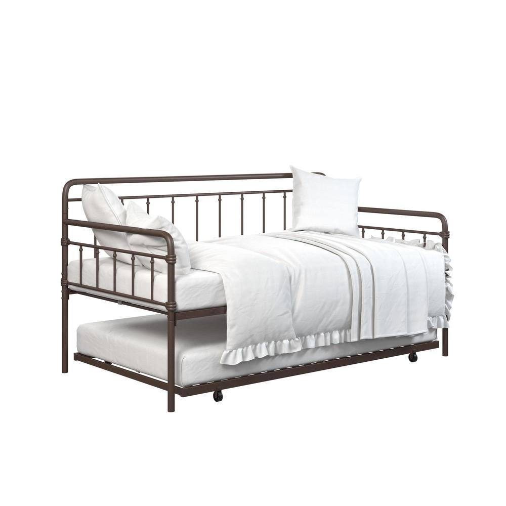 DHP Windsor Bronze Metal Twin Daybed with Trundle DE92766 - The Home Depot