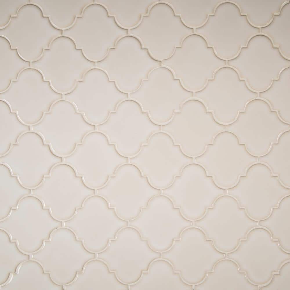 Reviews for MSI Antique White Arabesque 11 in. x 16 in. Glossy Ceramic ...