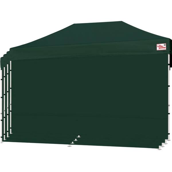Tradesparker Series 10 ft. x 20 ft. Forest Green Pop Up Canopy Wall ...