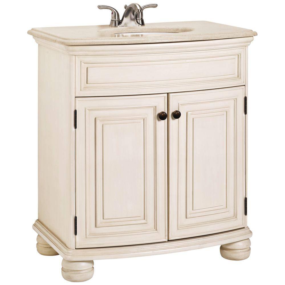 American Classics Celeste 31 in. W Vanity in Vanilla with Hand-Crafted ...