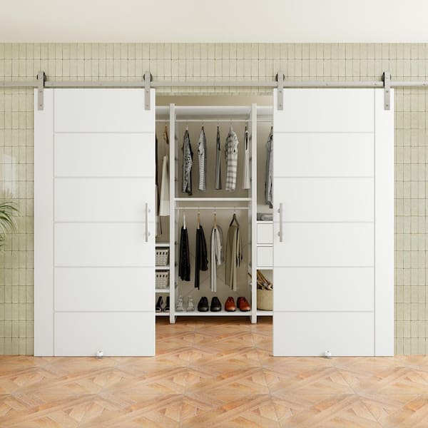 ARK DESIGN 72 in. x 80 in. 6-Panel Blank Pattern White Primed MDF No ...