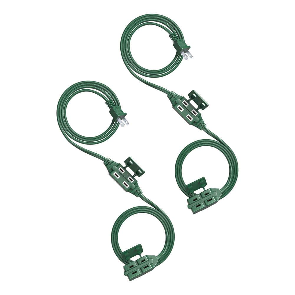 DEWENWILS 6 ft. 16/3 SPT-2 Indoor Extension Cord with 2-Groups 3 ...