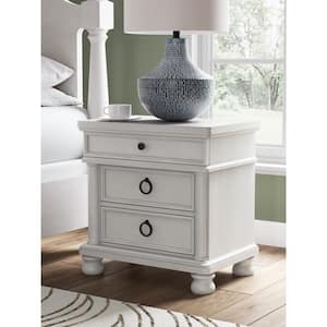 Home Decorators Collection Bonawick Patina Wood 3-Drawer Nightstand (26 ...