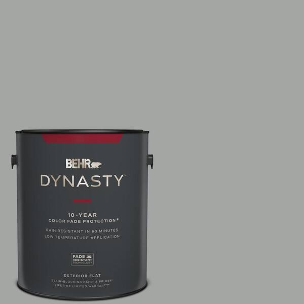 BEHR DYNASTY 1 gal. #PPU25-04 Sharkskin Suit Flat Exterior Stain ...