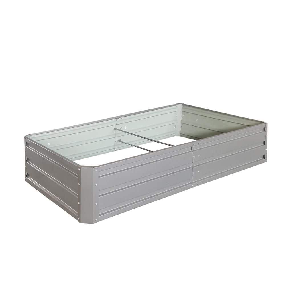 Lycvki 8 x 4x 2 ft. Metal Garden Bed Outdoor Planter Box YSO-07 - The ...