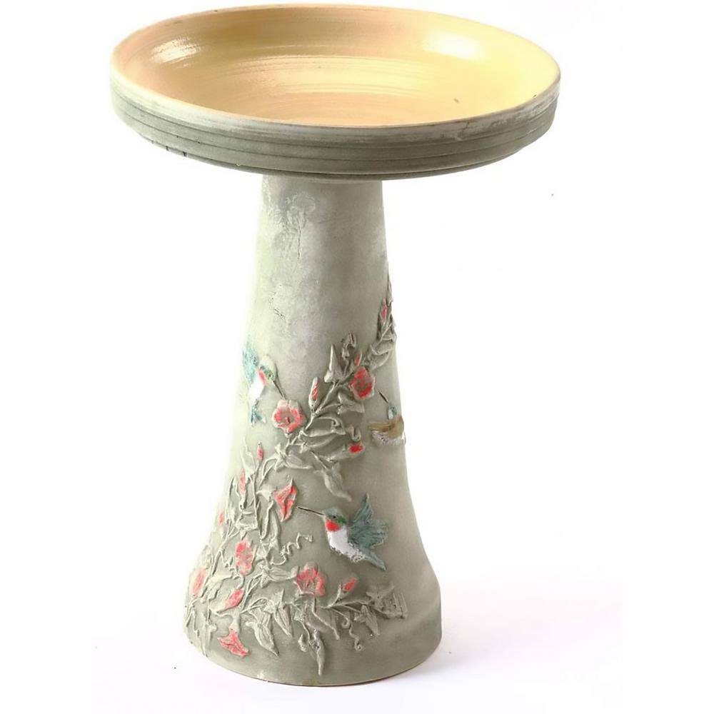 BIRDS choice Hummingbird Hand-Painted Birdbath Set BCHUMMINGBIRD - The ...