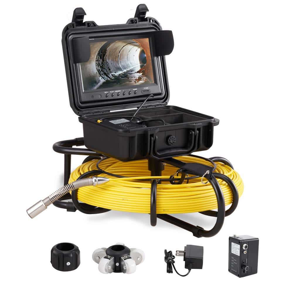 SKYSHALO Sewer Camera, 300 ft. /91.5 m, 9 in. Screen Pipeline ...