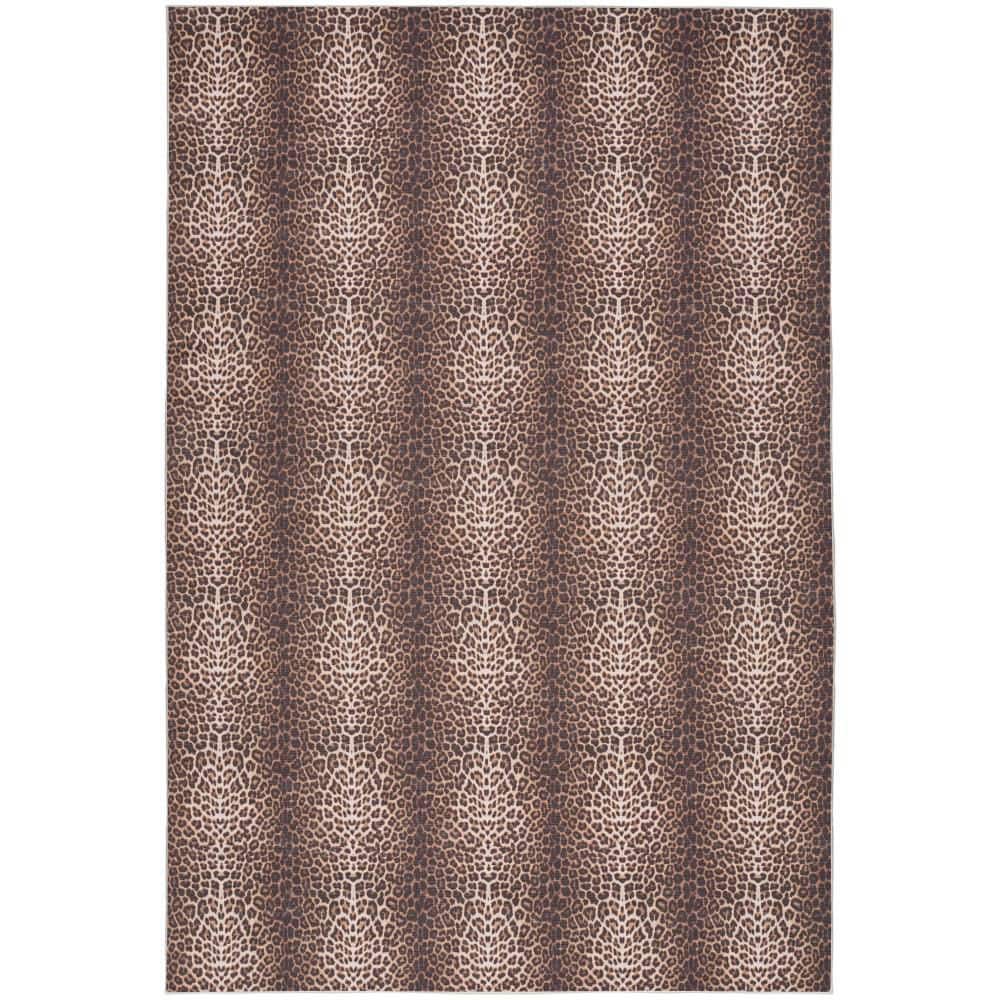 Nourison Washables Leopard 4 ft. x 6 ft. Animal print Contemporary Area ...