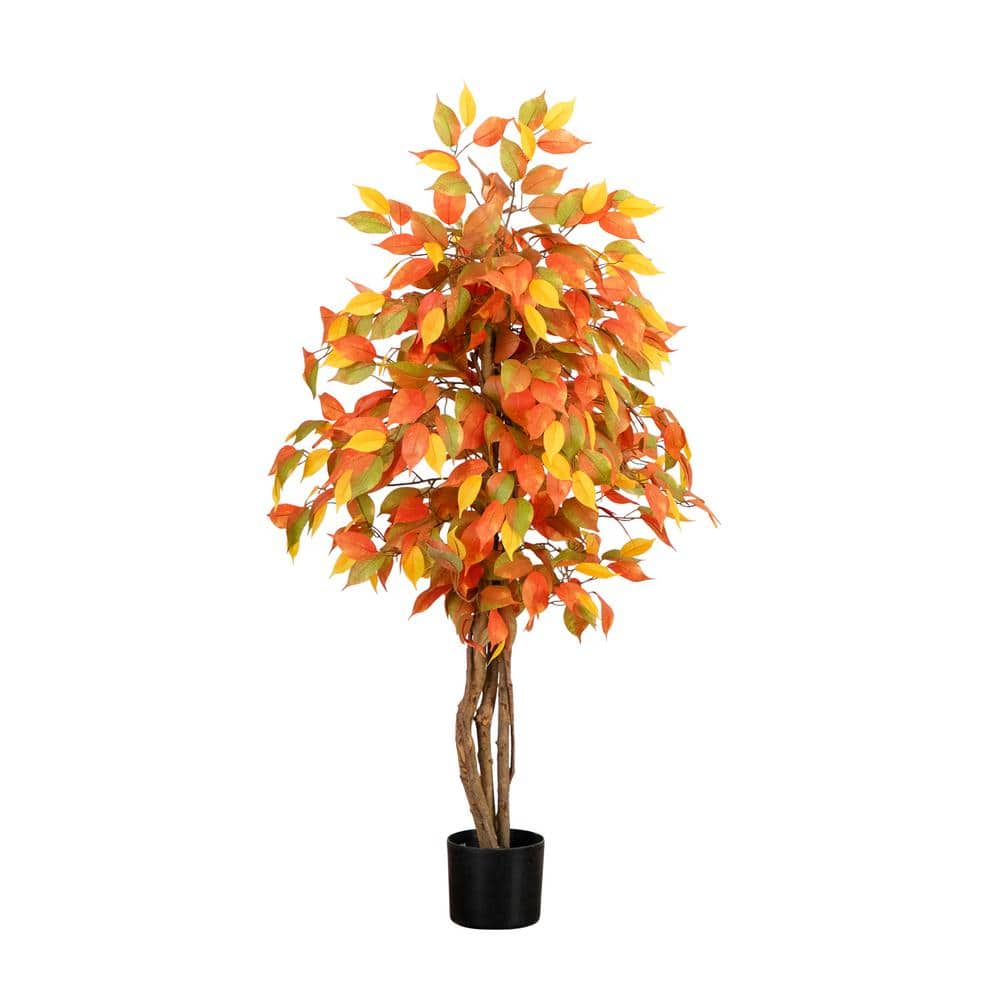 Nearly Natural 3 ft. Ficus Artificial Tree T4772 - The Home Depot