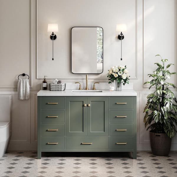 Reviews for ARIEL Cambridge 54 in. Single Sink Freestanding Bathroom ...