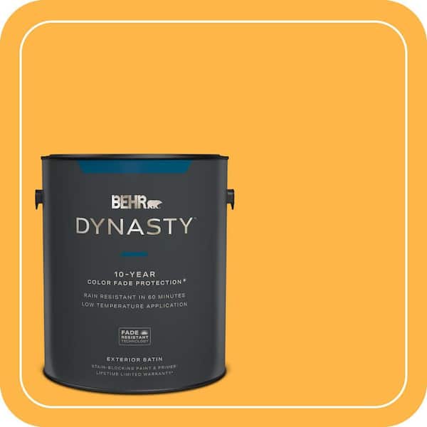 BEHR DYNASTY 1 gal. #300B-6 Glorious Gold Satin Enamel Exterior Stain ...