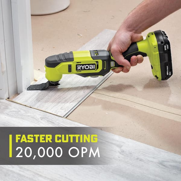 RYOBI ONE+ 18V Cordless Multi-Tool (Tool Only) with 4-Piece Wood and ...