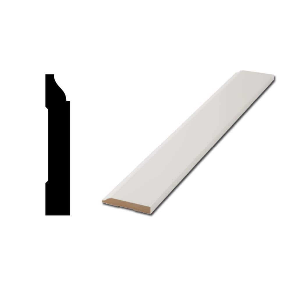 FINISHED ELEGANCE WM623 1/2 in x 3-1/4 in. MDF Baseboard Molding ...