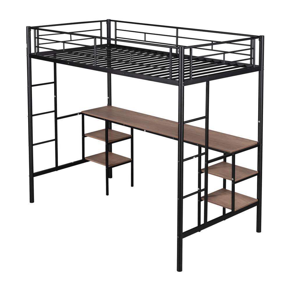 Wateday Loft Bed with Table YJ-YUKI9595976 - The Home Depot