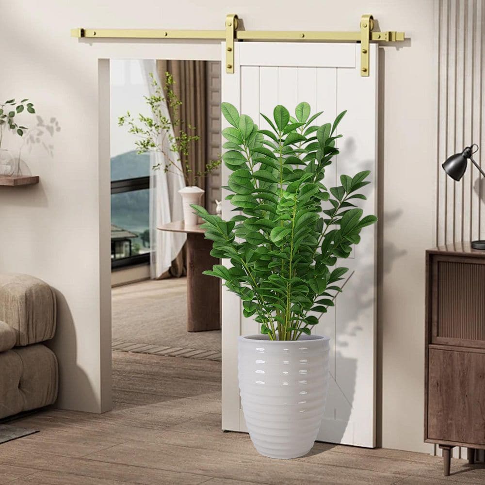 Noble House Alaric Large Milk White Ceramic Patio Outdoor Planter (16. ...