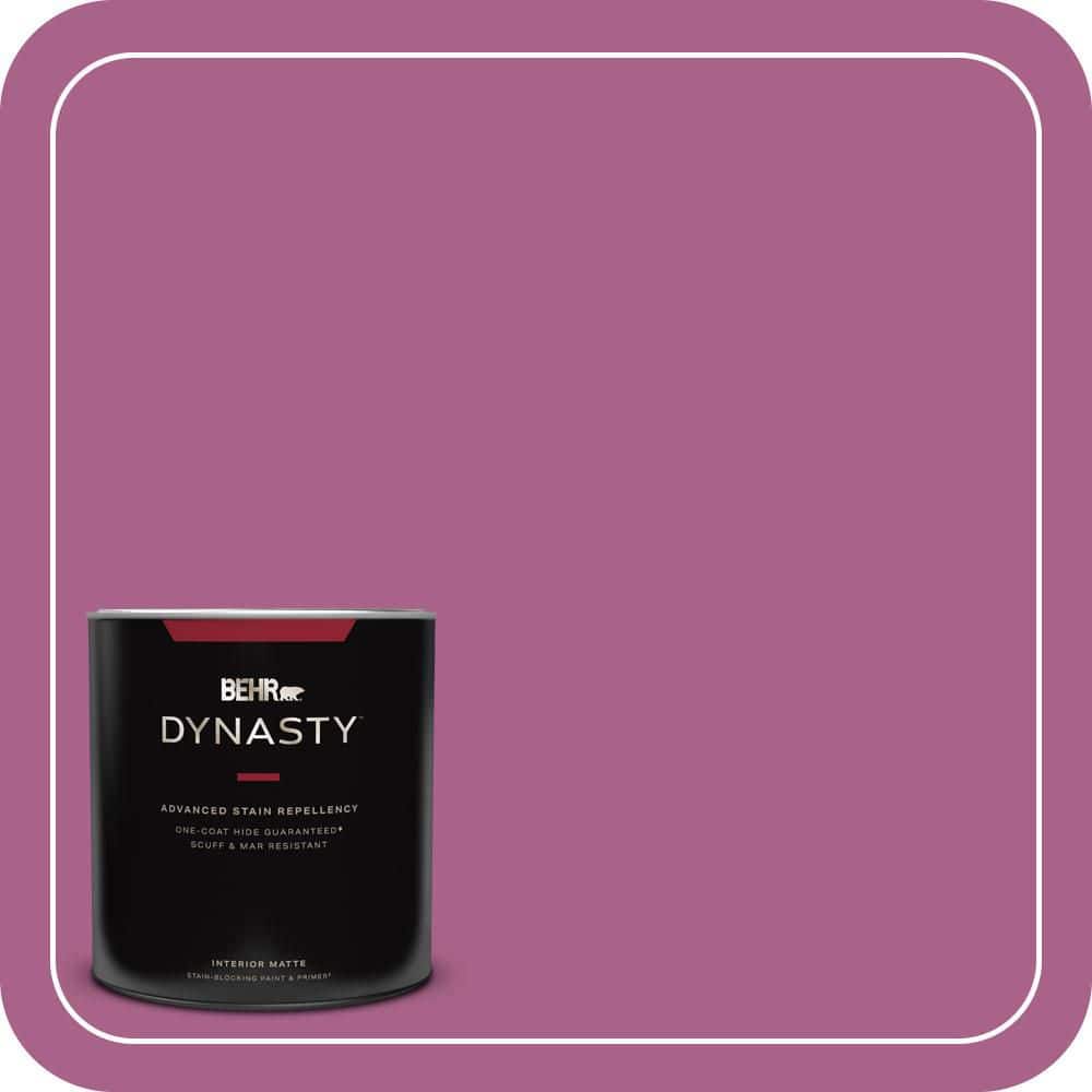 BEHR DYNASTY 1 qt. #690B-6 Wild Mulberry Matte Interior Stain-Blocking ...