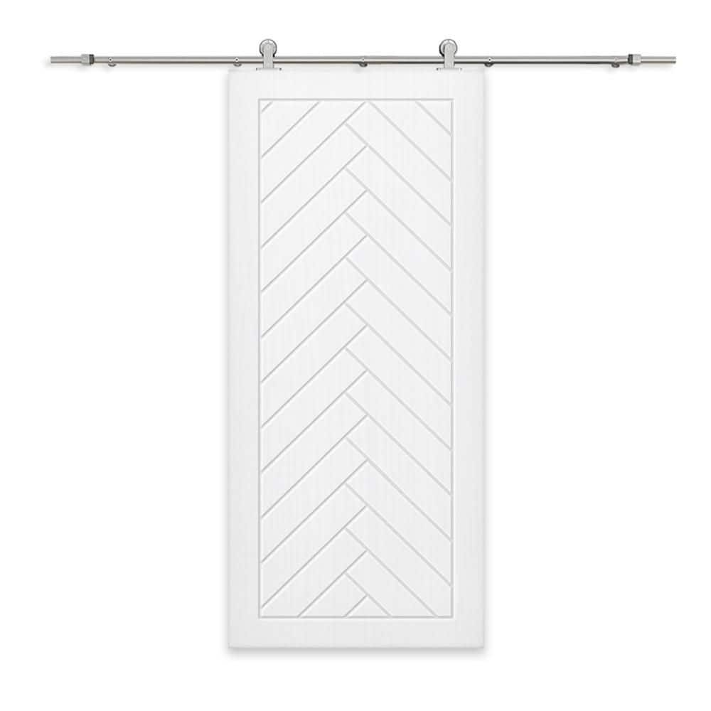 CALHOME 24 in. x 84 in. White Painted Composite MDF Paneled Interior ...